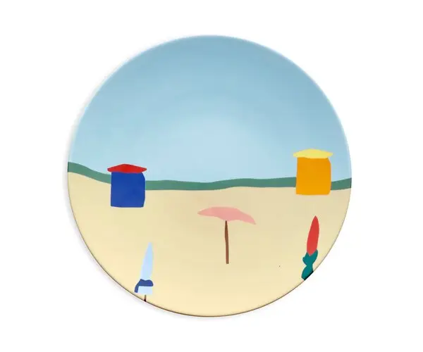 DEGRENNE PARIS Destination Mer Round Plates, Set Of 6