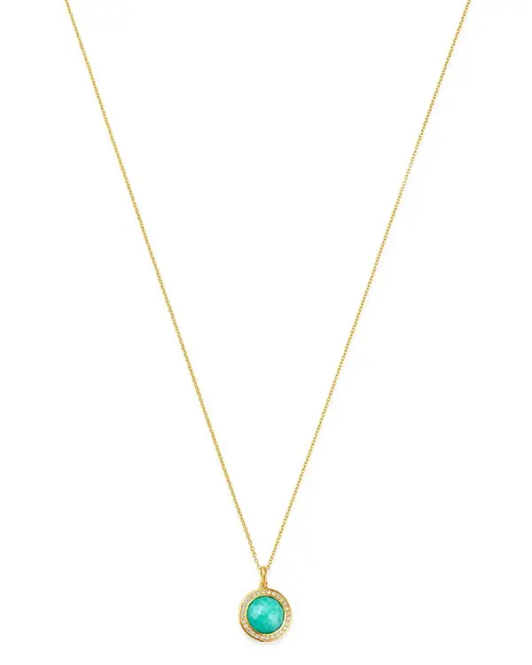 Ippolita 18k Yellow Gold Lollipop Turquoise And Diamond Pendant Necklace - Blue/gold