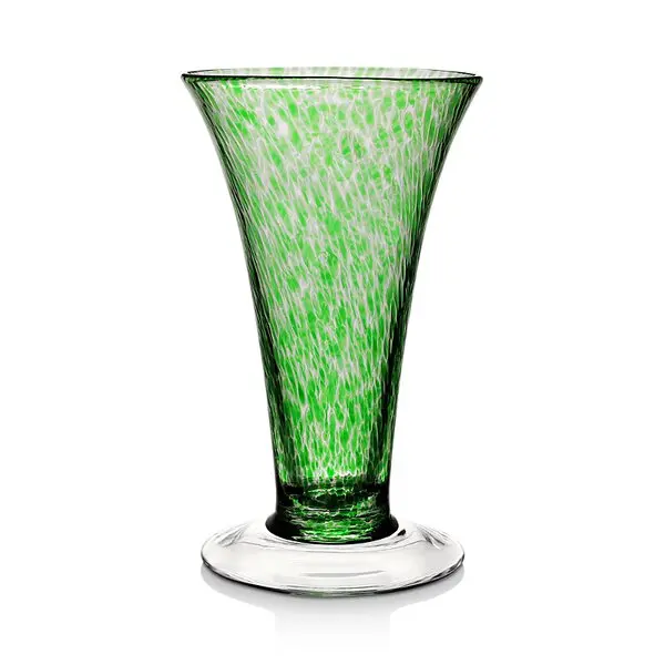 WILLIAM YEOWARD CRYSTAL Vanessa Vase, 11 - Forest Green