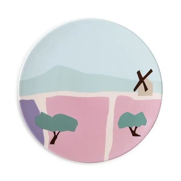 DEGRENNE PARIS Destination Sud Round Plates, Set Of 6 - Multi