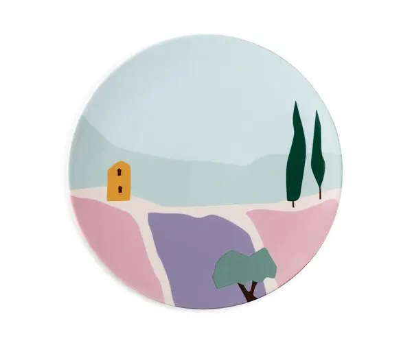 DEGRENNE PARIS Destination Sud Round Plates, Set Of 6