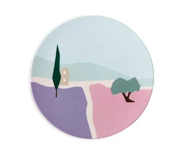 DEGRENNE PARIS Destination Sud Round Plates, Set Of 6