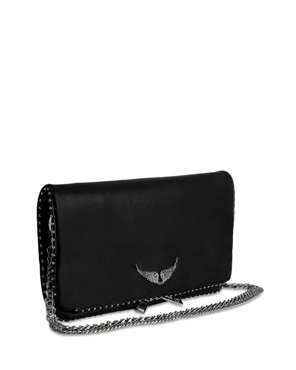 Zadig&Voltaire Rock Studded Leather Clutch
