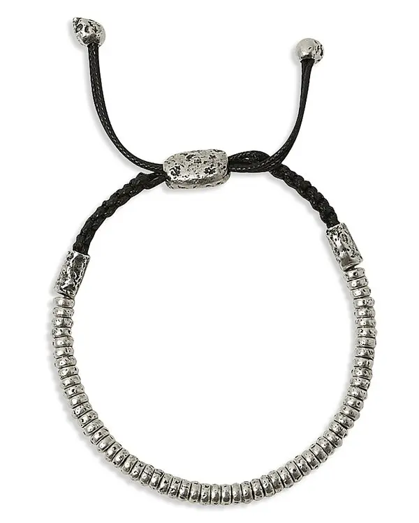 John Varvatos Sterling Beaded Bolo Bracelet
