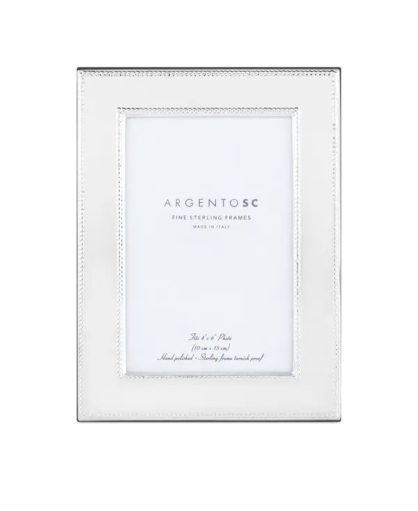 ARGENTO SC Amira Double-bead Sterling Frame, 4 X 6