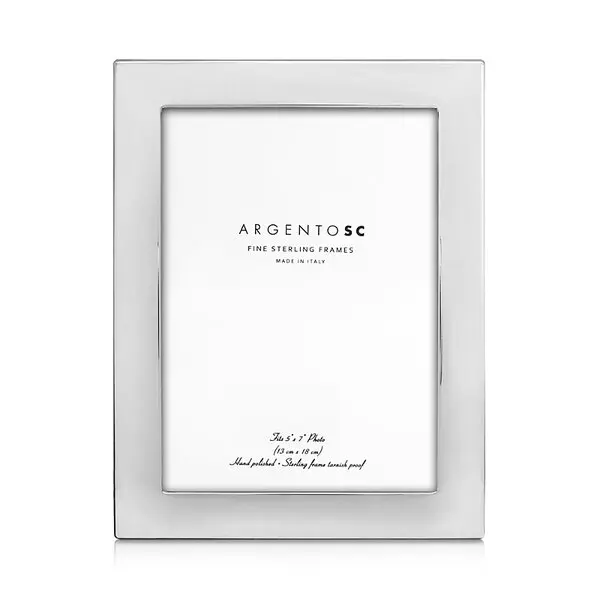 ARGENTO SC Castell Sterling 5 X 7 Picture Frame - Silver
