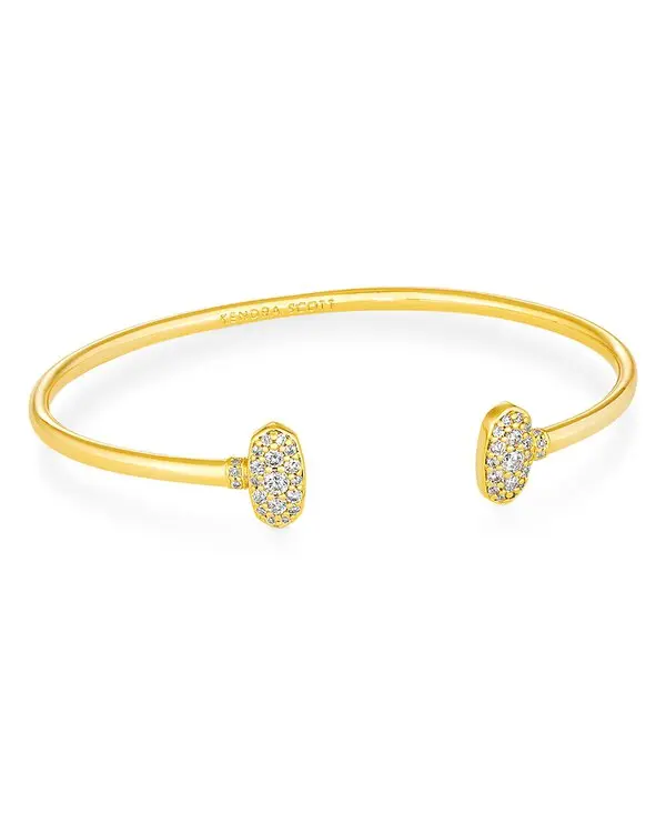 Kendra Scott Grayson Cubic Zirconia Cuff Bracelet In 14k Plate - Gold