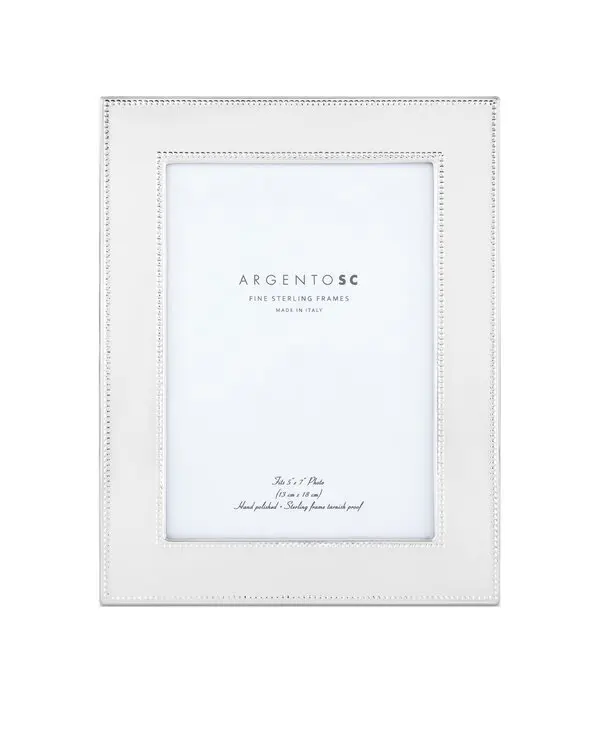 ARGENTO SC Amira Double-bead Sterling Frame, 5 X 7