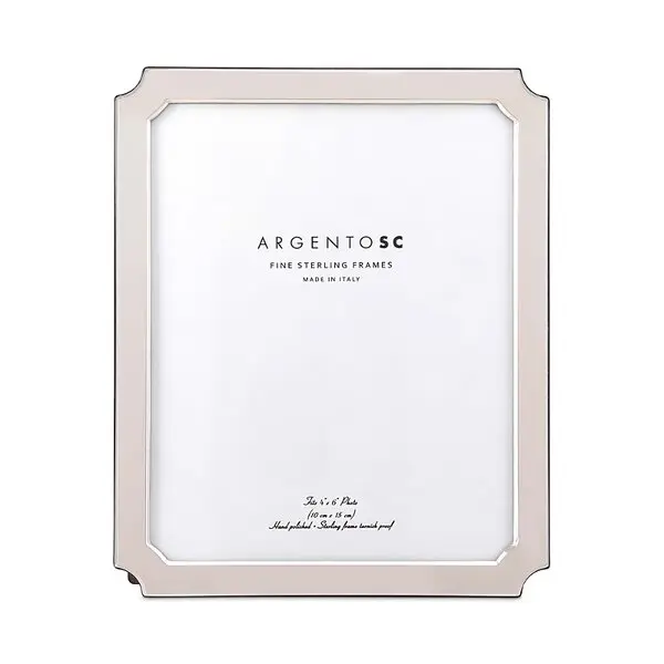 ARGENTO SC Edged Sterling Picture Frame, 4 X 6 - Silver