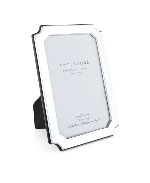 ARGENTO SC Edged Sterling Picture Frame, 4 X 6