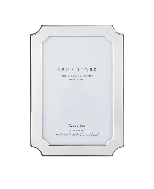 ARGENTO SC Edged Sterling Picture Frame, 4 X 6