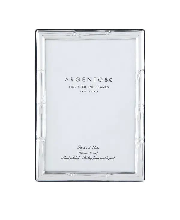 ARGENTO SC Bamboo Sterling Frame, 4 X 6