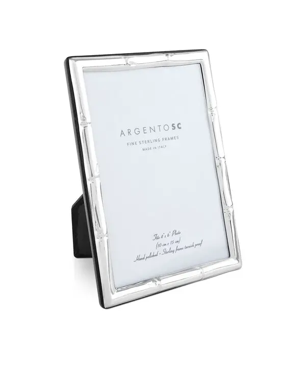 ARGENTO SC Bamboo Sterling Frame, 4 X 6