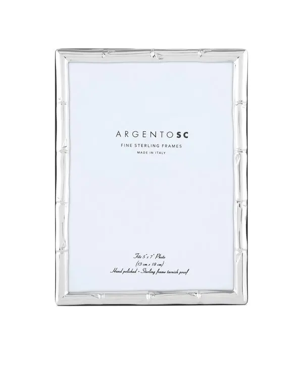 ARGENTO SC Bamboo Sterling Frame, 5 X 7