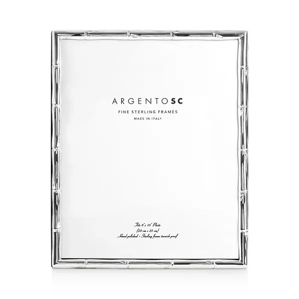 ARGENTO SC Bamboo Sterling Frame, 8 X 10 - Silver