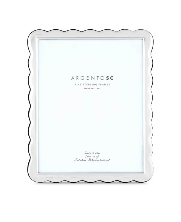 ARGENTO SC Scalloped Sterling Picture Frame, 8 X 10