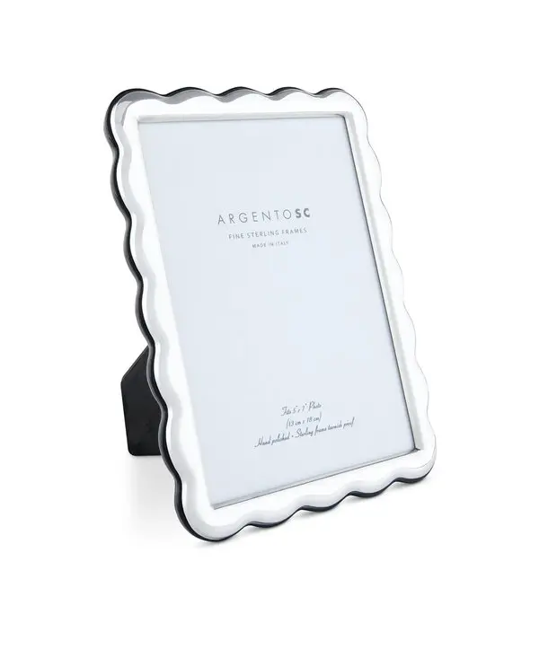 ARGENTO SC Scalloped Sterling Picture Frame, 5 X 7