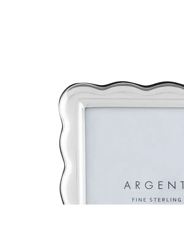 ARGENTO SC Scalloped Sterling Picture Frame, 4 X 6
