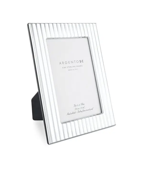 ARGENTO SC Fluted Sterling Picture Frame, 4 X 6
