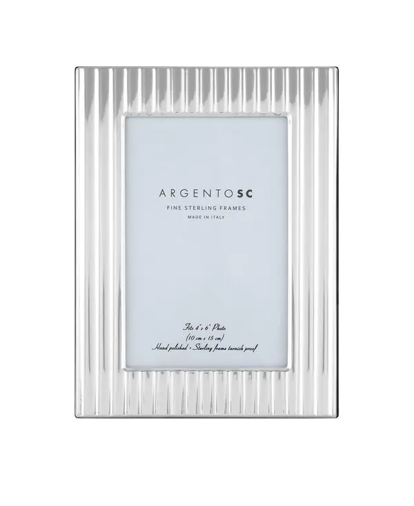 ARGENTO SC Fluted Sterling Picture Frame, 4 X 6