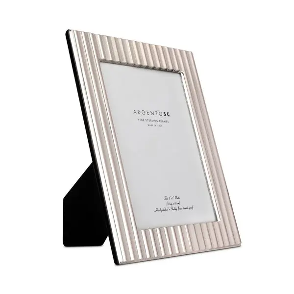 ARGENTO SC Fluted Sterling Picture Frame, 5 X 7