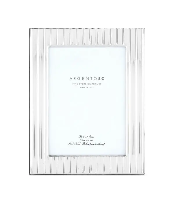 ARGENTO SC Fluted Sterling Picture Frame, 5 X 7