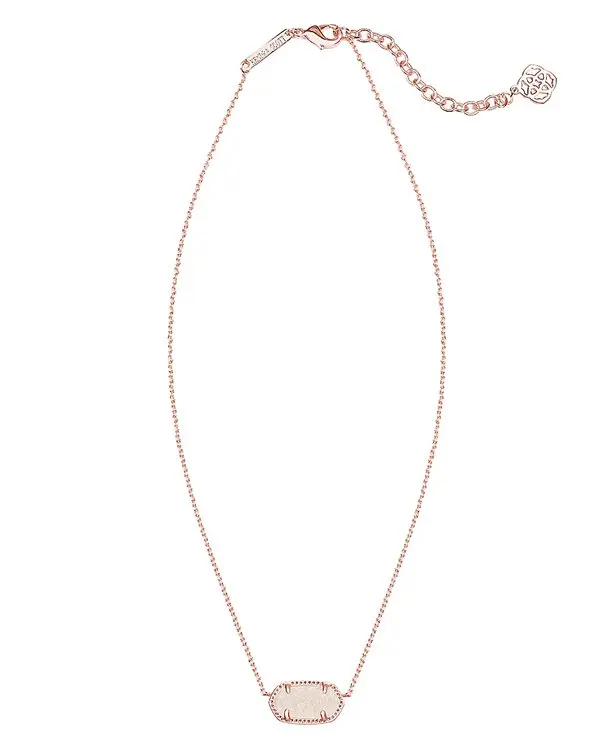 Kendra Scott Elisa Drusy Necklace - Rhodium/iridescent Drusy