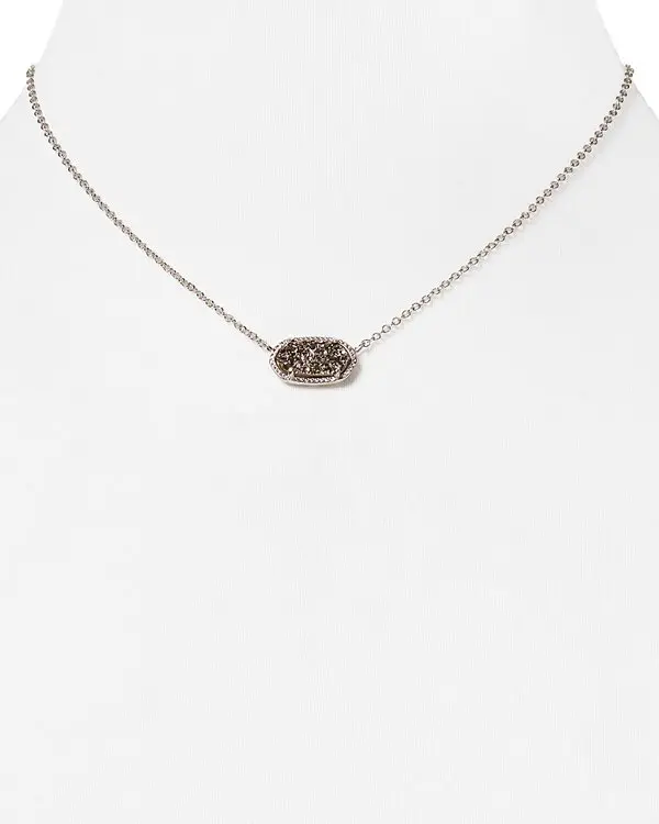 Kendra Scott Elisa Drusy Necklace - Rhodium/platinum Drusy