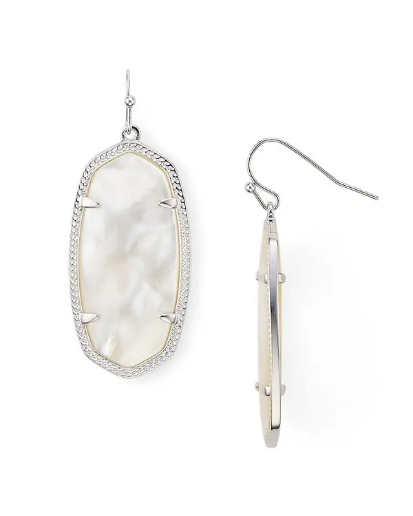 Kendra Scott Elle Drop Earrings - Silver/white