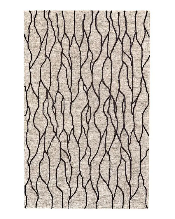 FEIZY Alaina R8734 Area Rug, 5' X 8 - Ivory/black
