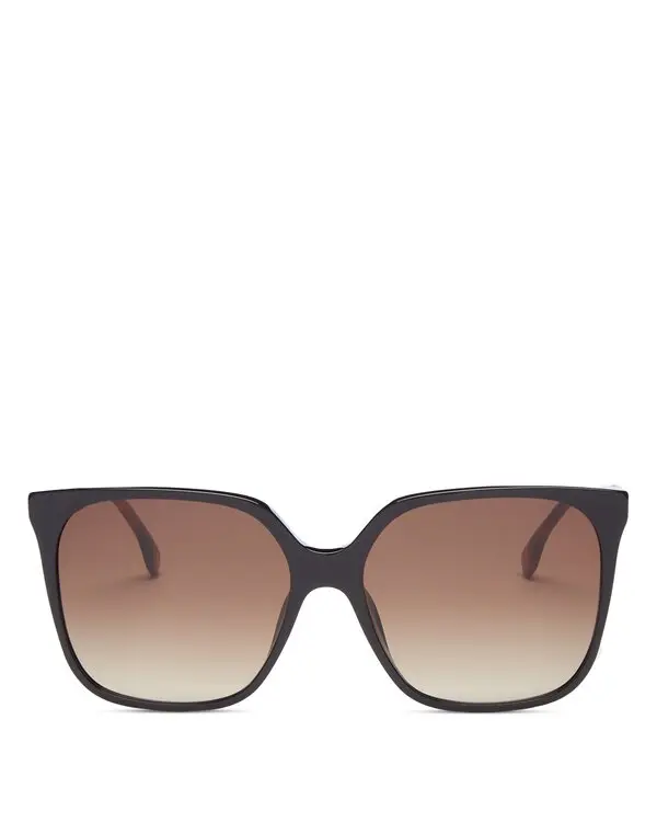 Fendi Square Sunglasses, 59mm - Black/brown Gradient