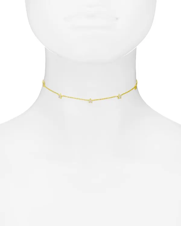 Argento Vivo Pave Star Choker Necklace