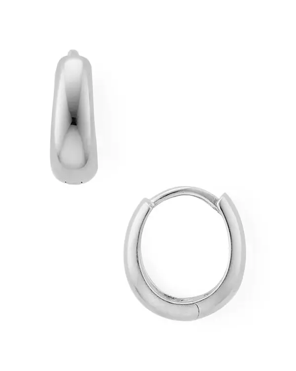 Argento Vivo Puffy Huggie Hoop Earrings - Silver