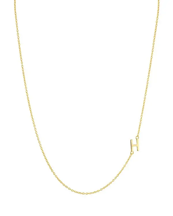 Argento Vivo Asymmetrical Initial Necklace - Gold/h
