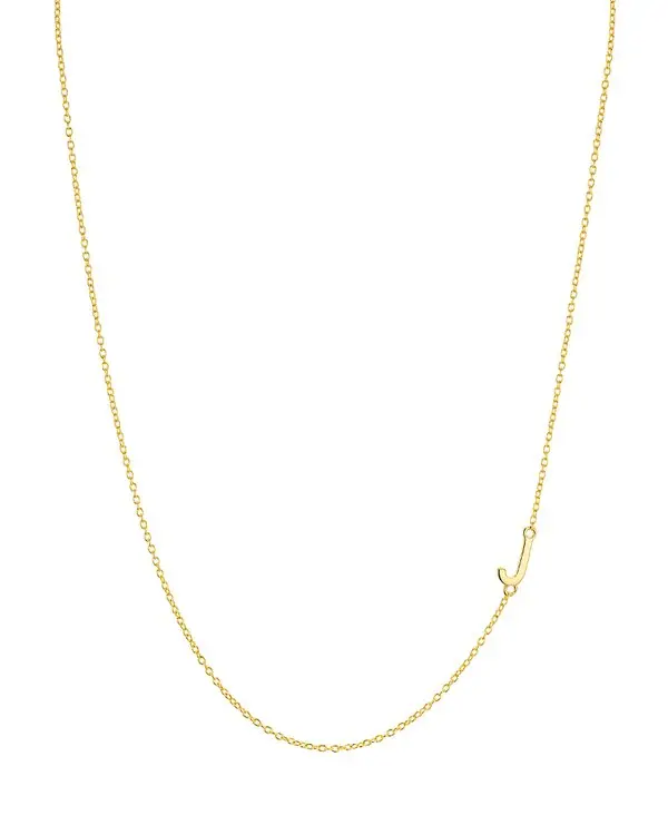 Argento Vivo Asymmetrical Initial Necklace - Gold/j