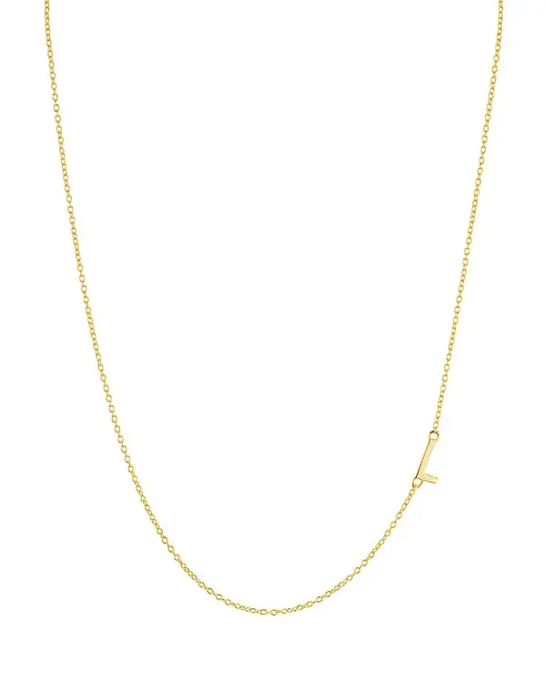 Argento Vivo Asymmetrical Initial Necklace - Gold/l