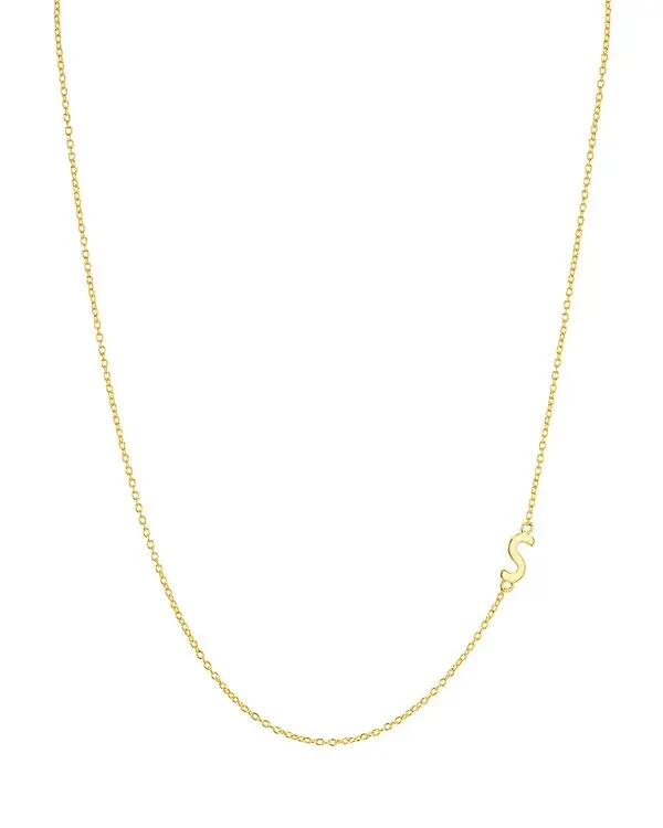 Argento Vivo Asymmetrical Initial Necklace - Gold/s