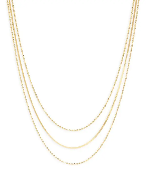 Argento Vivo Ball & Herringbone Chain Layered Necklace