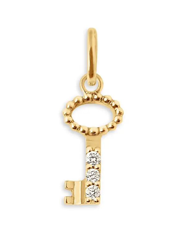 Gigi Clozeau 18k Yellow Diamond Key Pendant - Gold