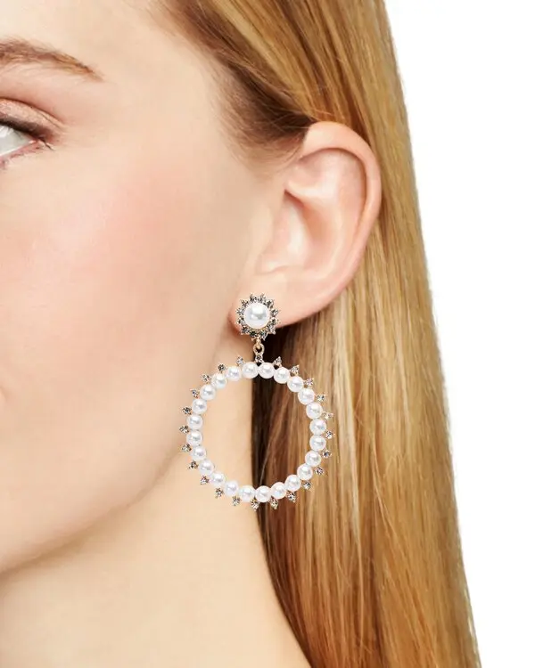 Aqua Circle Drop Earrings