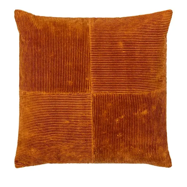 Livabliss Corduroy Quarters Decorative Pillow, 20l X 20w - Rust