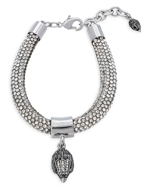 Kurt Geiger Shimmer Mesh Rope Bracelet - Silver