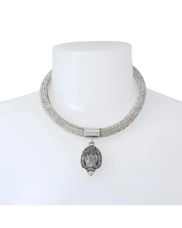 Kurt Geiger Shimmer Mesh Eagle Collar Necklace