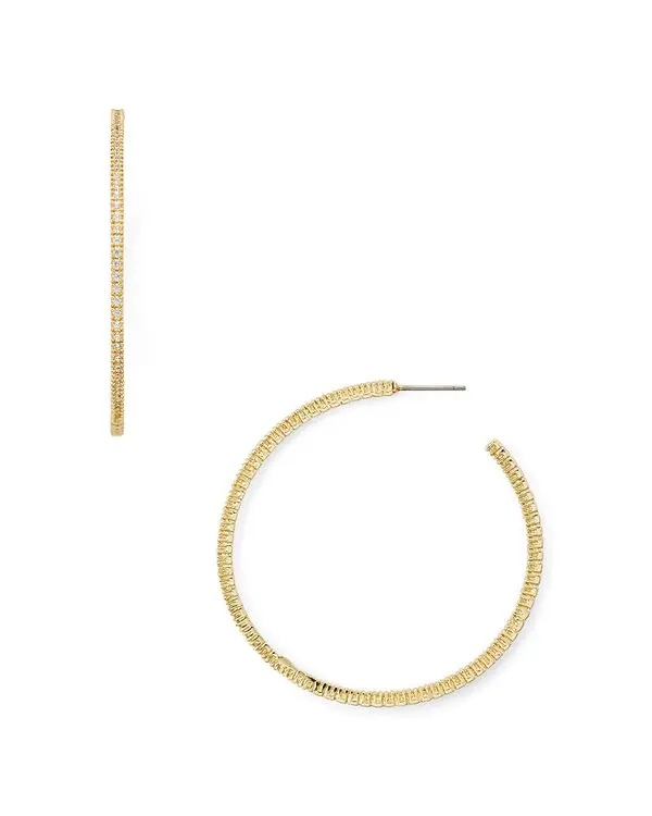 Aqua Plunger Hoop Earrings - Gold