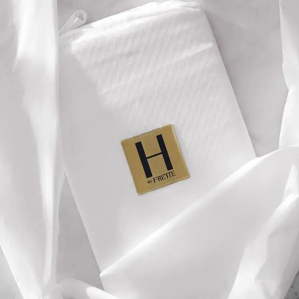 Frette Checkered Sateen Twin Fitted Sheet