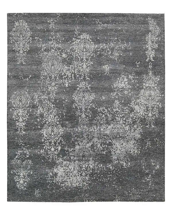 NOURISON HOME Silk Shadows Sha14 Rug Abstract 3'9 X 5'9 - Graphite