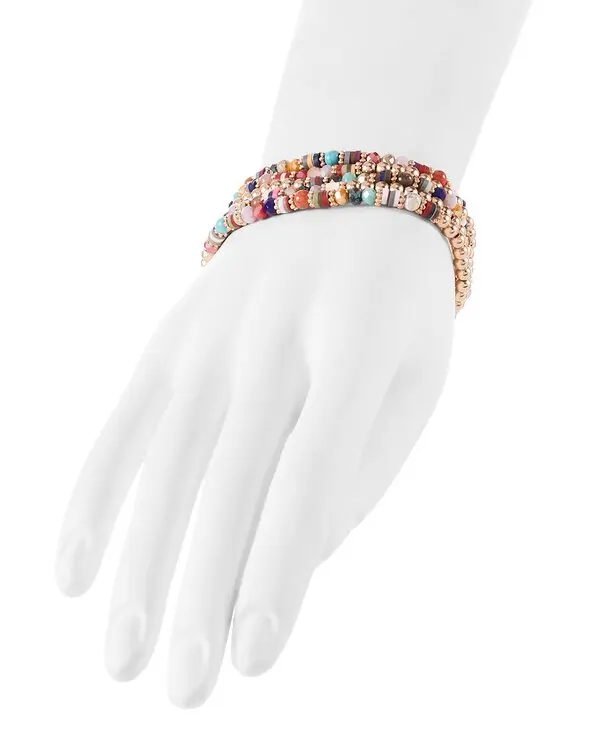 Aqua Beaded Bracelet Set