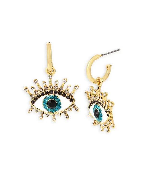 Kurt Geiger Evil Eye Crystal Drop Earrings - Teal