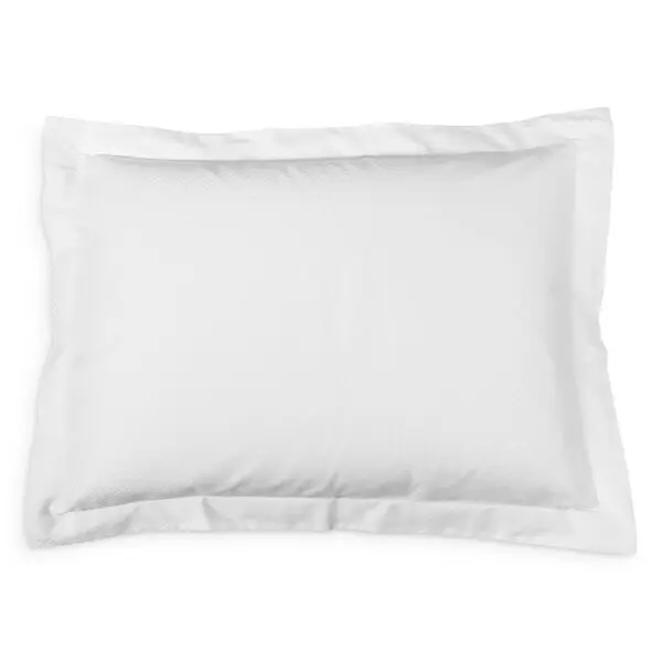 Frette Checkered Sateen King Sham, Pair - White