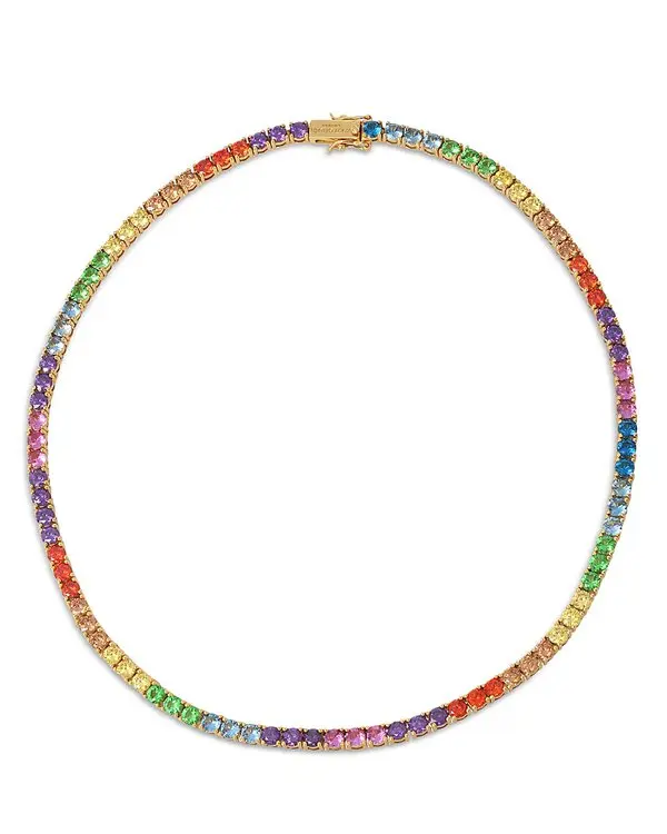 Kurt Geiger Crystal Tennis Necklace - Multi